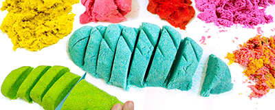 Kinetic Sand and Playdough - Playing and Learning - Baby and