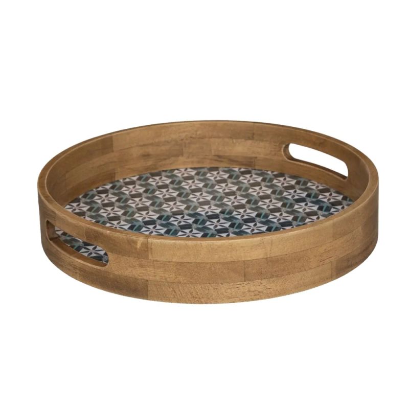Tray, S, Ali, mdf/oak/glasscolorful, 24.5xH4 cm | Megatek