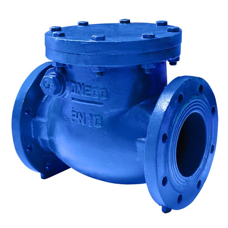 Non-return valve DN 200 PN 10 with flange and metal closures