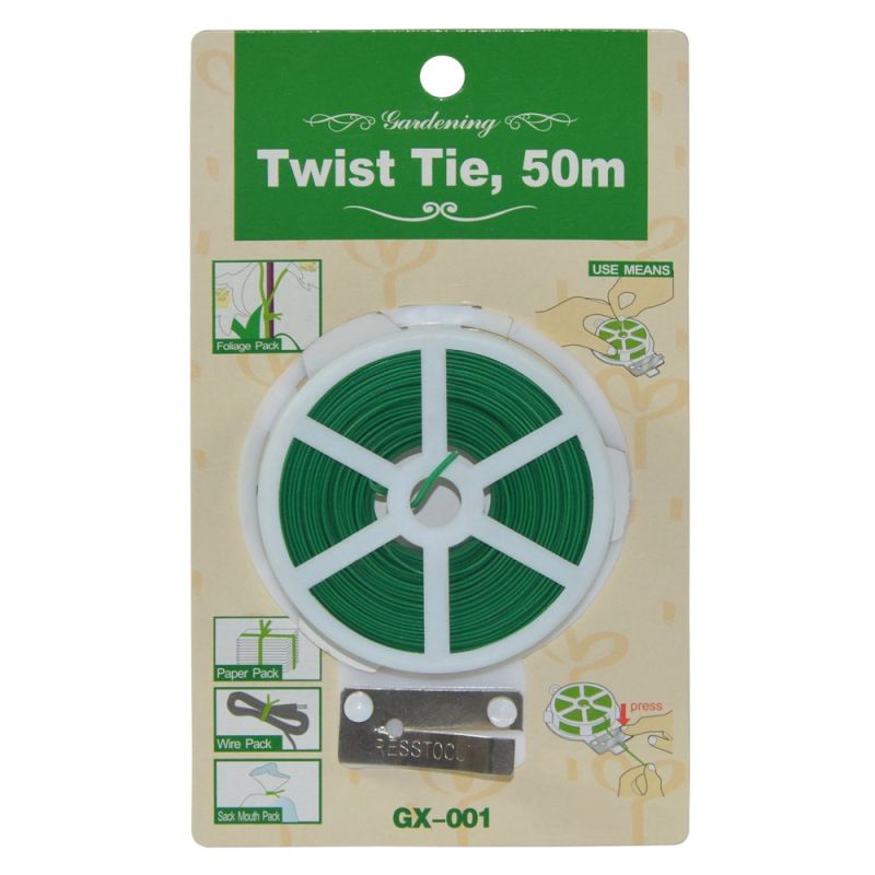 Garden wire, metal/plasticized, 50 m | Megatek