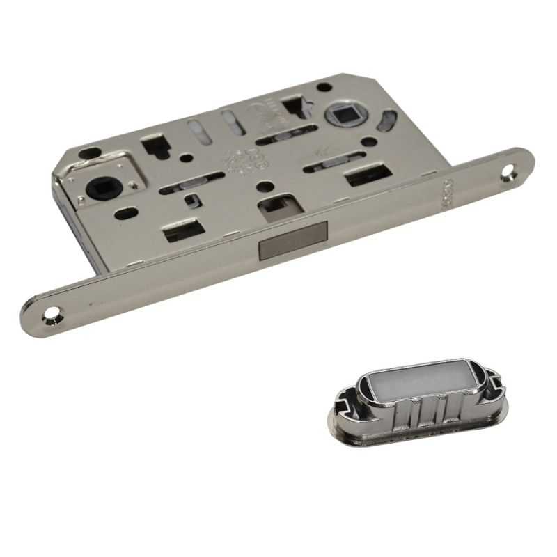 Magnetic Bathroom door locks, NICKEL, zinc 50x90 | Megatek