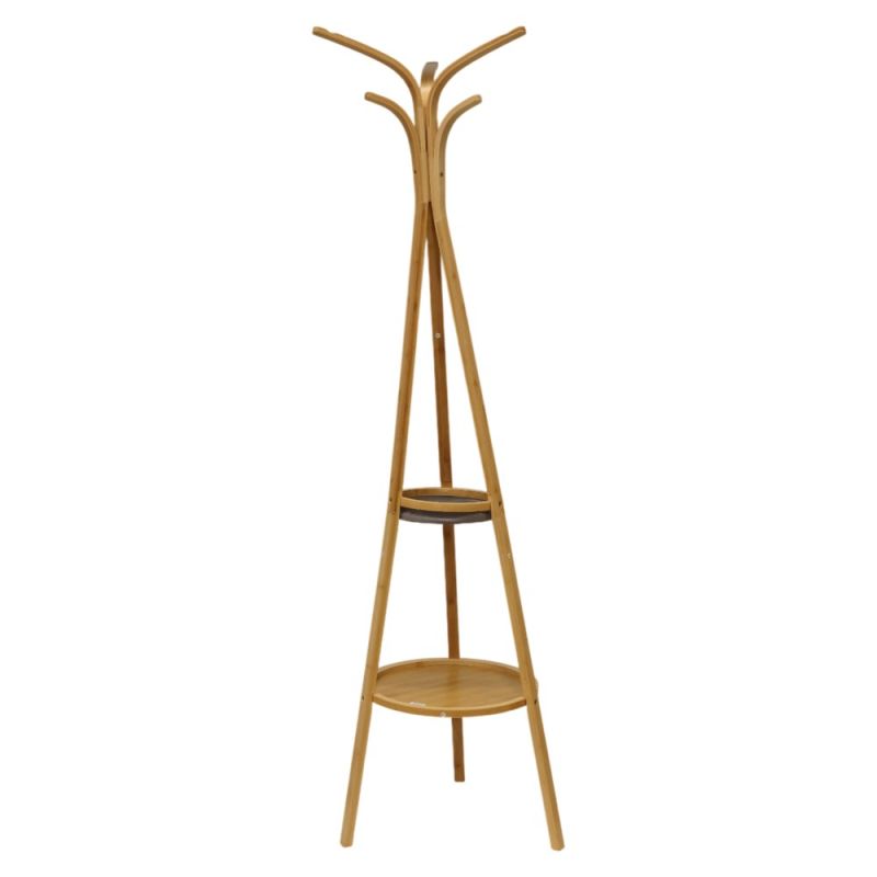 Coat hanger, Osaka, Bamboo, Natural, 2 levels, 6 hangers, Ø3
