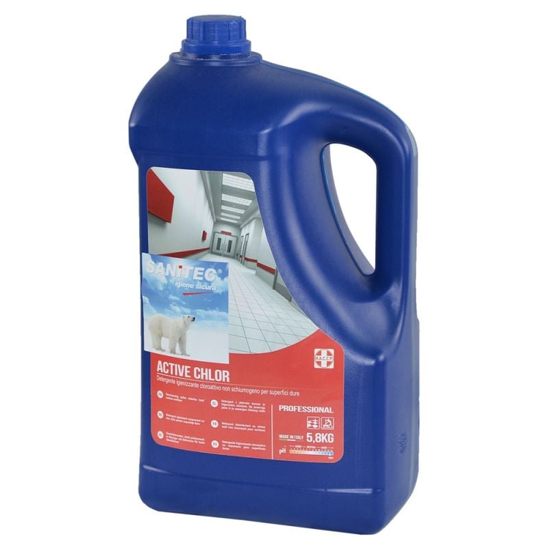 Cleaning detergent, Sanitec , chlor for floors, 5 kg, blu,1