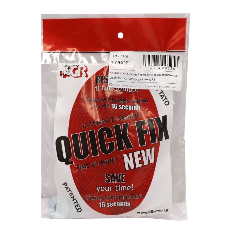 Fixing screw set with rubbers, for WC cassette, plastic, whi