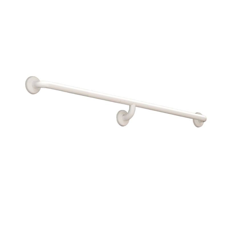 Support bar, horizontal, steel/stainless steel, white, with