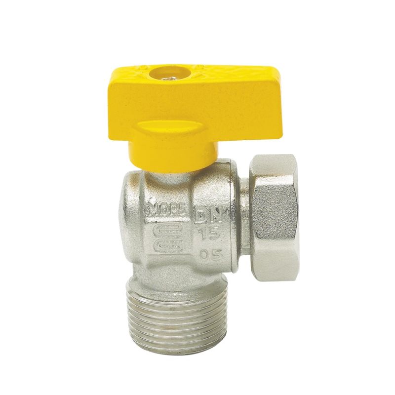 Angle gas valve, with nuts, for boilers, 3/4''x3/4'' | Megat