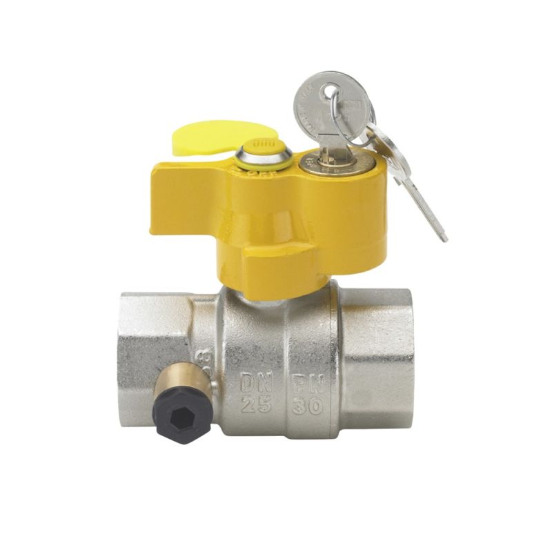 Ball valve, for gas (Methane), safety key, 3/4'' | Megatek