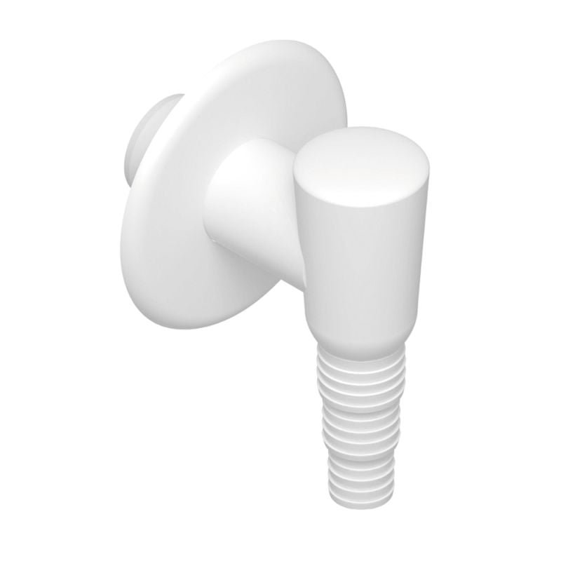 Anti-reflux washing machine siphon, external, plastic, white