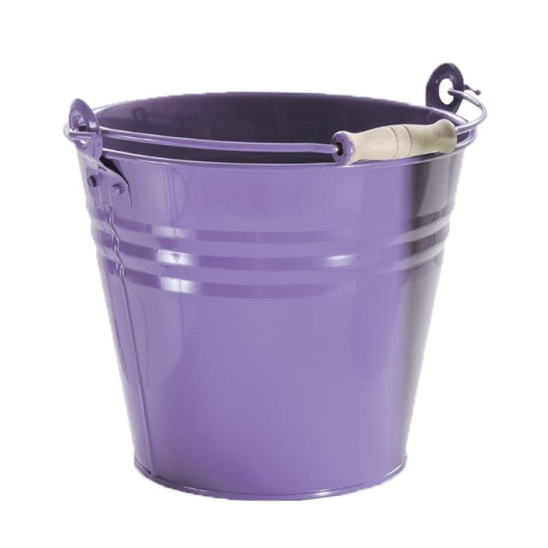 Bucket, with handle, zinc, lilac, Ø23 xH19 cm, 5 lt | Megate