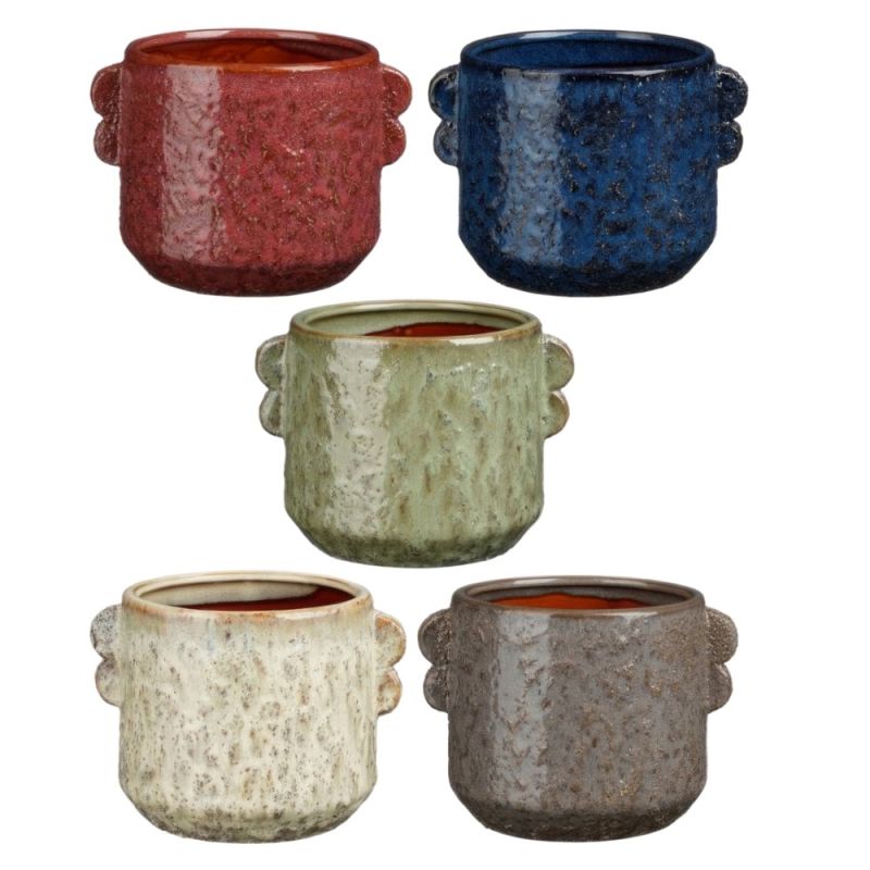 Flower pot, Luchu, ceramic, assorted, Ø17xH13 cm | Megatek