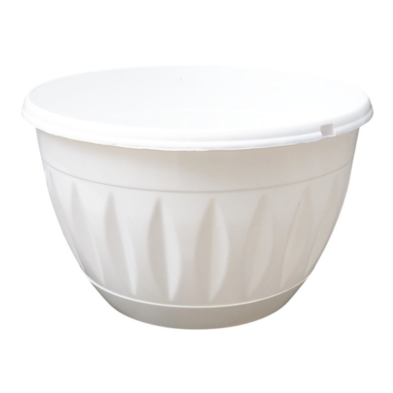 Flower pot, Macrame, plastic, white, Ø23xH35.2 cm | Megatek