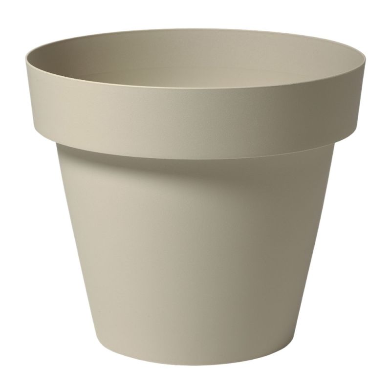 Flower pot, plastic, stone white, Ø29xH25.5 cm | Megatek