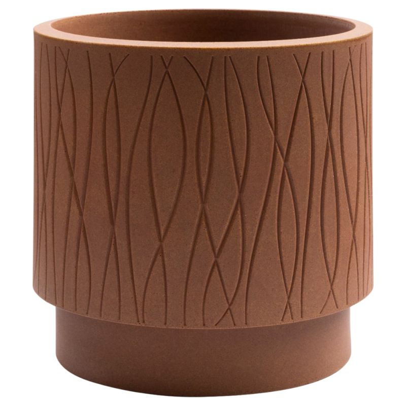 Flower pot, plastic, corten, Ø39xH39 cm | Megatek