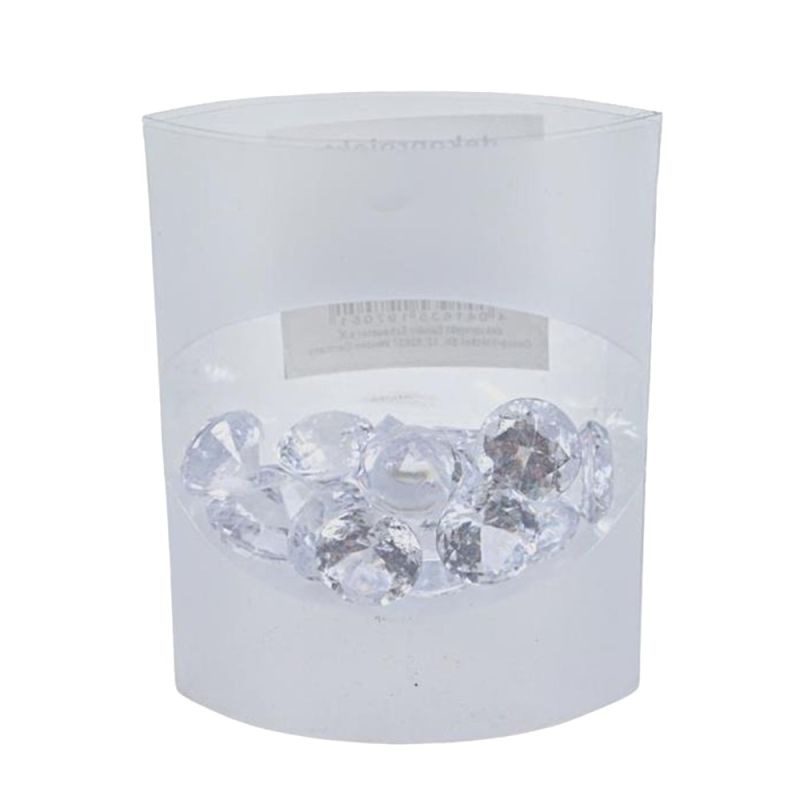 Decorative stone, plastic, transparent, 2 cm | Megatek