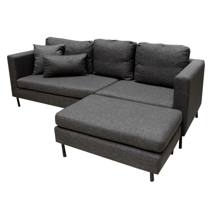 Corner sofa, Mino Modular, right, wooden frame, textile upho