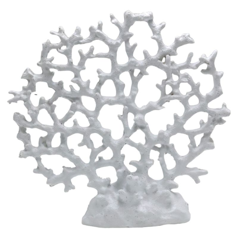 Decorative object, resin, white, 25x6xH25 cm | Megatek