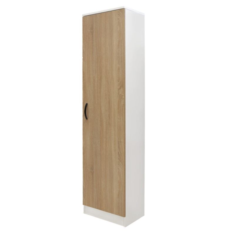 Shoe cabinet, melamine, with 6 shelves, white/sonoma, 45x33x