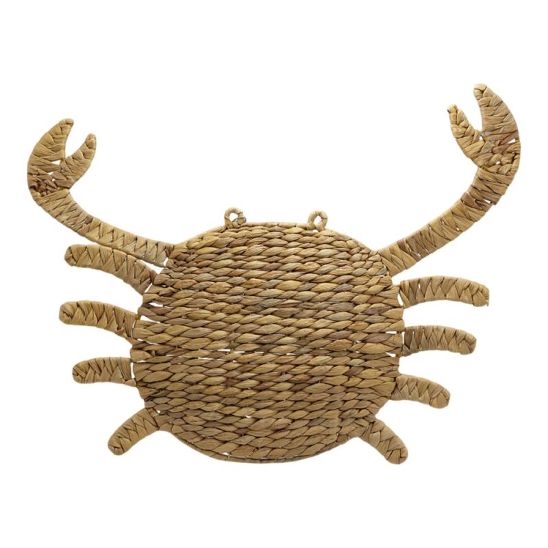 Wall decor, Crab, straw, natural, 56x49xH5 cm | Megatek
