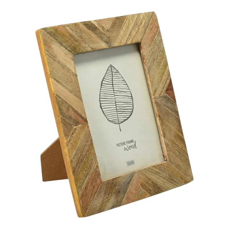 Photo frame, mango wood, natural, 19x24 cm | Megatek