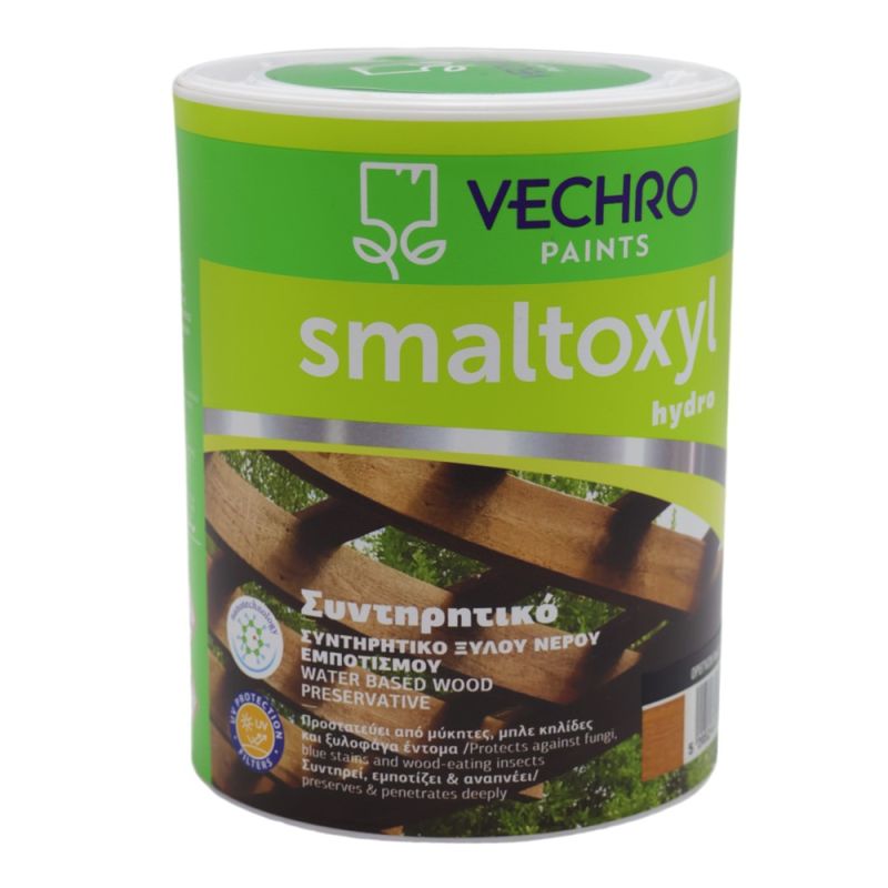 Acrylic paint for wood, Vechro Smaltoxyl Hydro, brown color