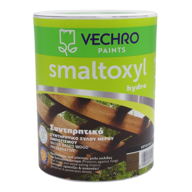 Acrylic paint for wood, Vechro Smaltoxyl Hydro, brown color