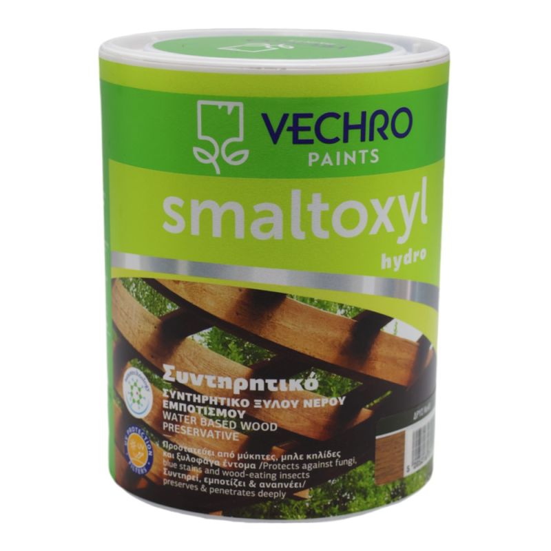 Acrylic paint for wood, Vechro Smaltoxyl Hydro, brown color