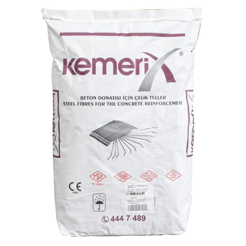 Steel Fibres KMX 60, bag/15kg, are metallic fibers for struc