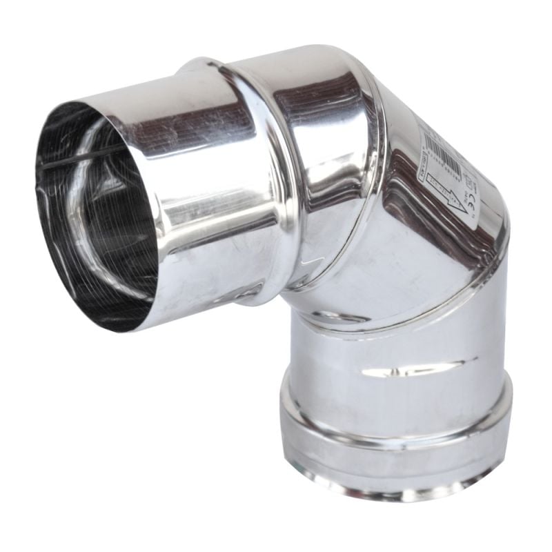 Elbow 90°, stainless 304, Ø100 mm, flat | Megatek