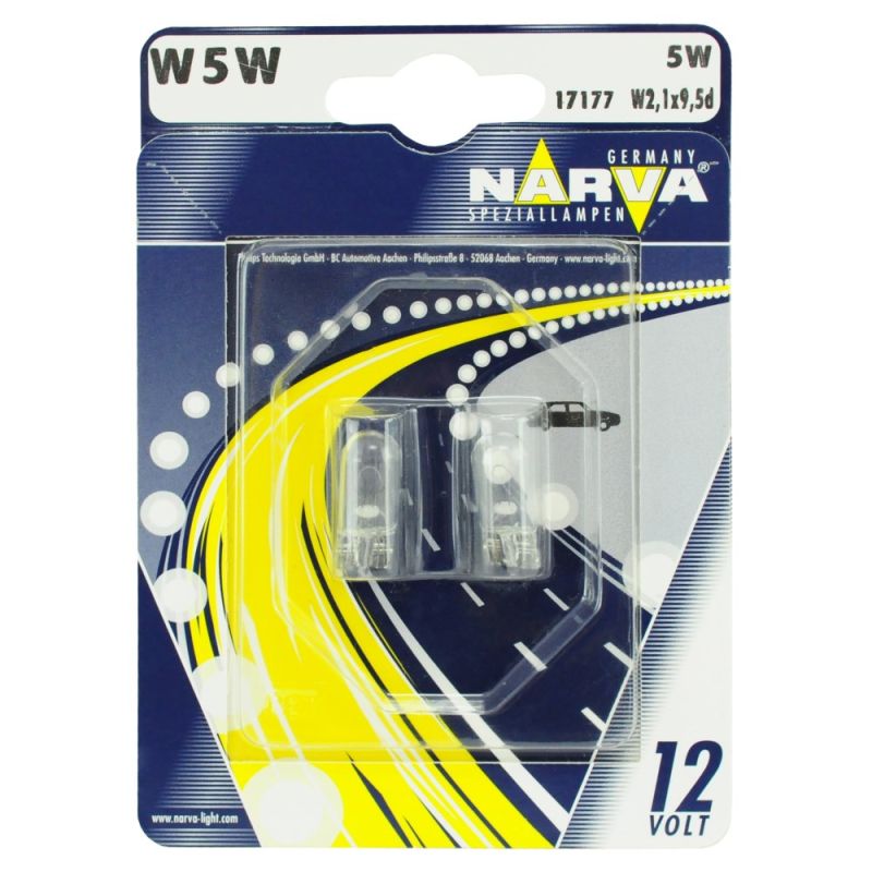 Llamba NARVA, R5W, 12V, 5W, W2.1x9.5D | Megatek