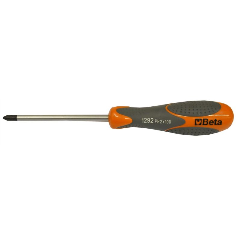 Professional screwdriver, Beta, Grip, PH 2x6x100 mm, Cr-V