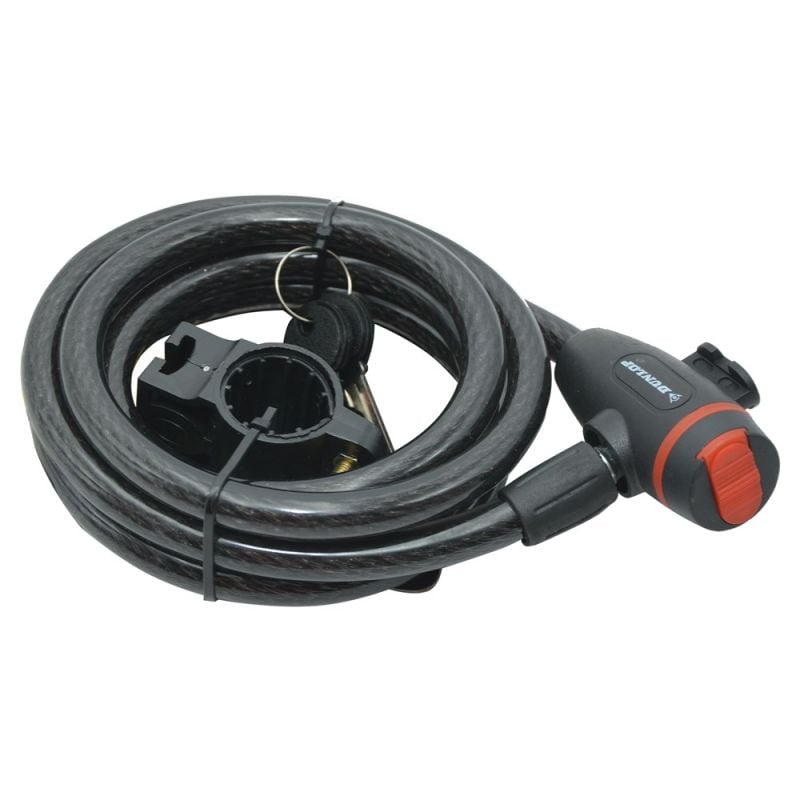 Spiral cable lock, Dunlop, 180 cm, 12 mm | Megatek