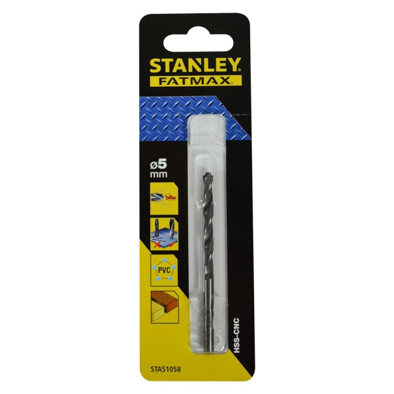 Metal drill bit, Stanley, 5x52x86 mm | Megatek