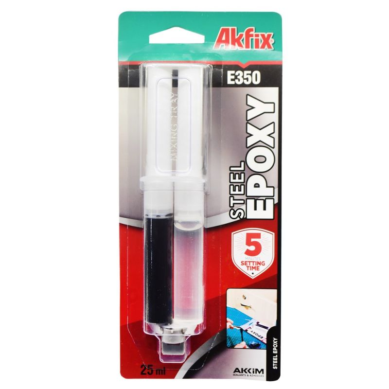 Adhesive with 2 components, Akfix, E350, for metal | Megatek