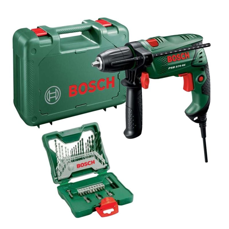 Set Trapan dhe aksesore shpimi, Bosch, Easy impact, 570, 570