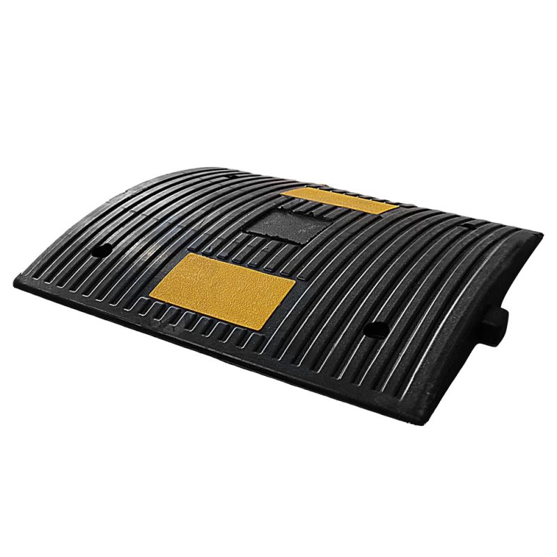 Speed limiter, 400 x 500 x 45 mm, rubber, black with yellow