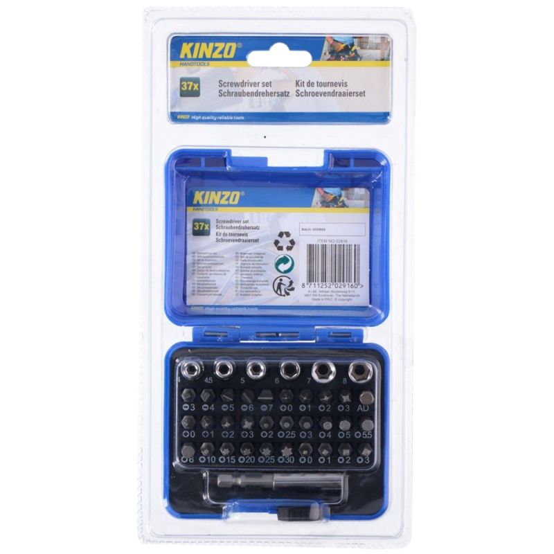 Set of screw heads, Kinzo, 37 pieces | Megatek