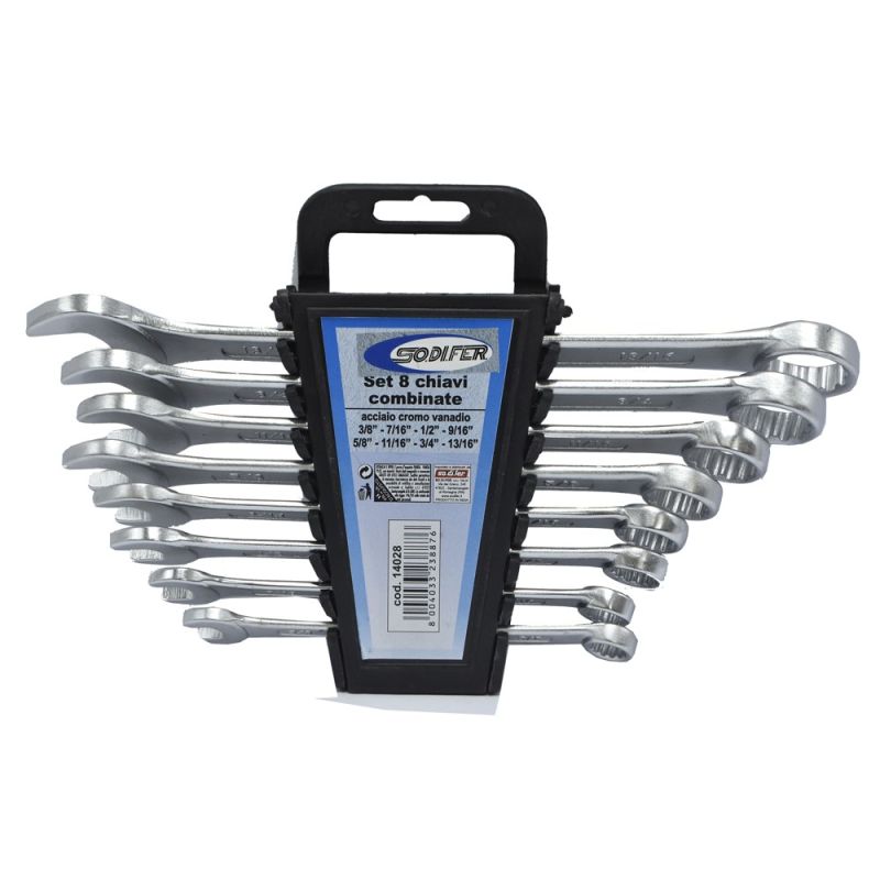 Fiso-Polygon wrench set, 8 pieces, 8-19, Cr-V | Megatek
