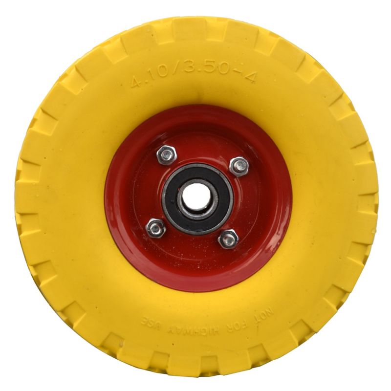 Complete wheel (meat) for warehouse cart, 4.1/3.5-4, hole di