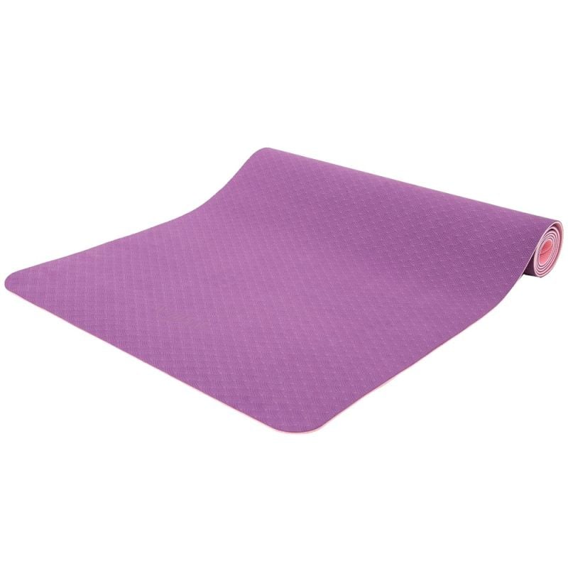 Yoga mat, Amila, 173x60 cm, 4 mm, TPE, purple and pink color