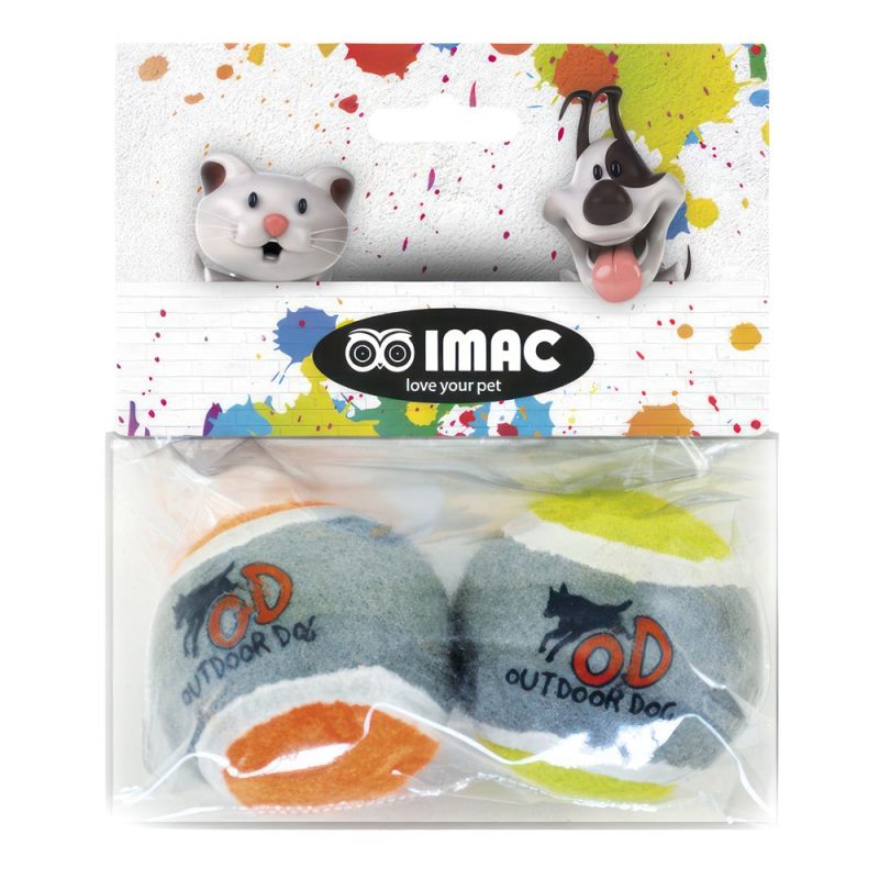 Ball-shaped dog toy, Imac, 6.4 cm, 2 pieces | Megatek