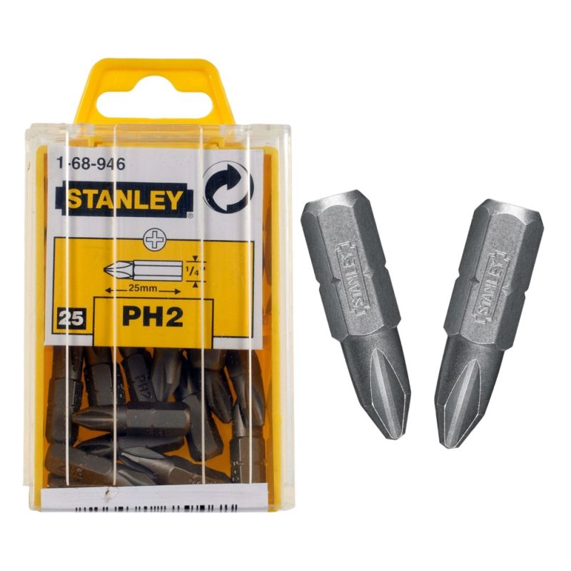 Screwdriver bit, Stanley, PH2, 25 pieces | Megatek