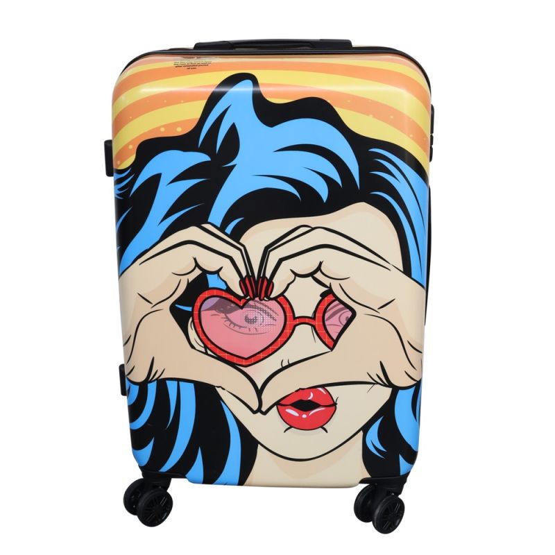 Travel suitcase, Pop Art, polypropylene, 28 , W25 x D43 x H6