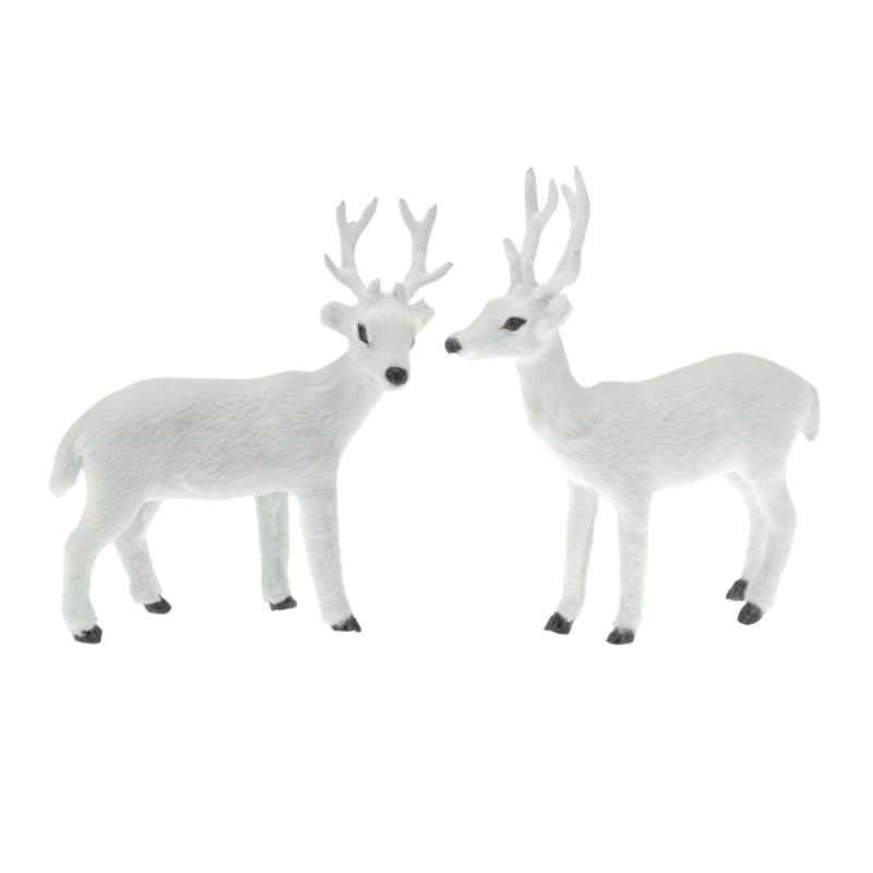 Decorative character, Deer, PP, white color, 15 cm | Megatek