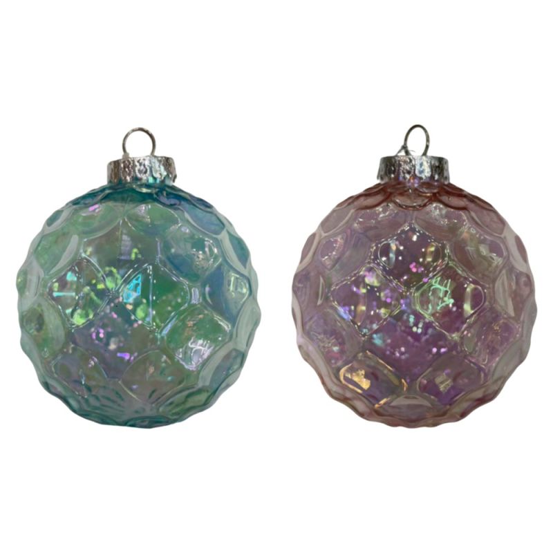 Decorative sphere, plastic, semi-transparent color, D 8 cm