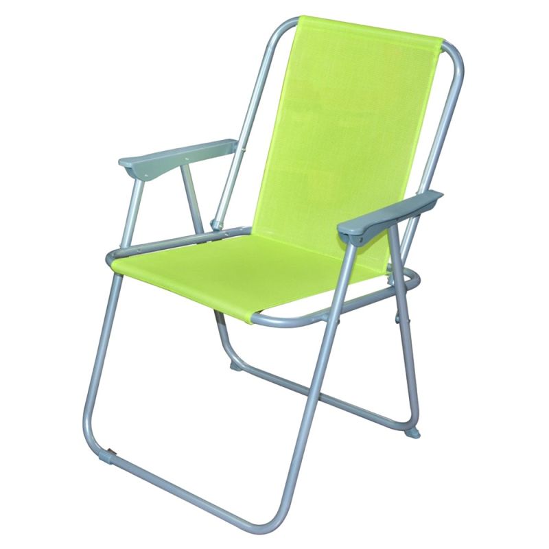 Beach chair, metal/textile, green, 52x60xH75 cm | Megatek