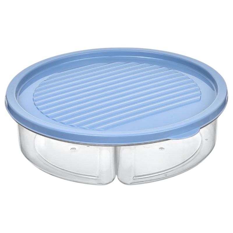 Smart storage container with 3 parts, plastic, transparent/l