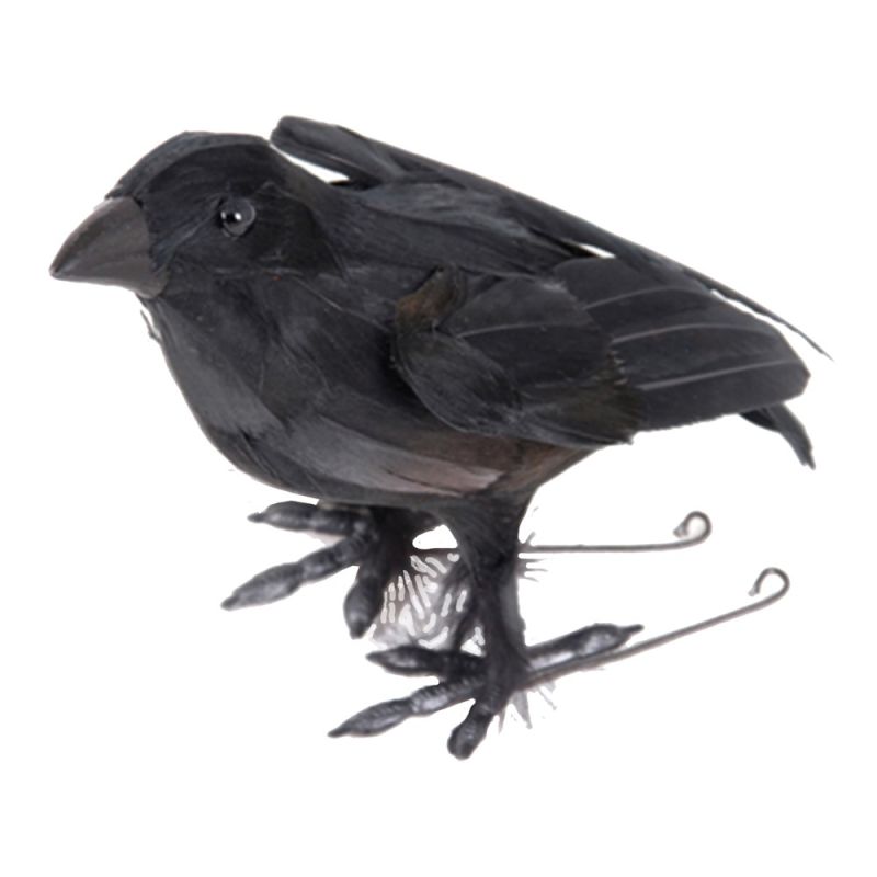Mini crow, halloweeni, plastic, 16x11x9 cm, grey | Megatek