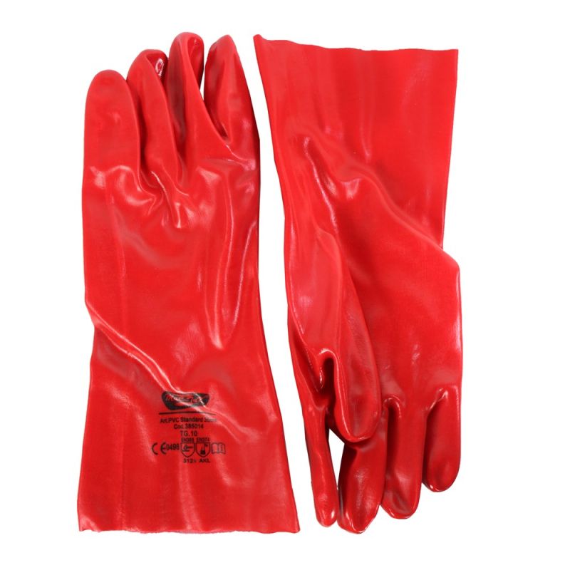 Work Gloves, PVC, red | Megatek