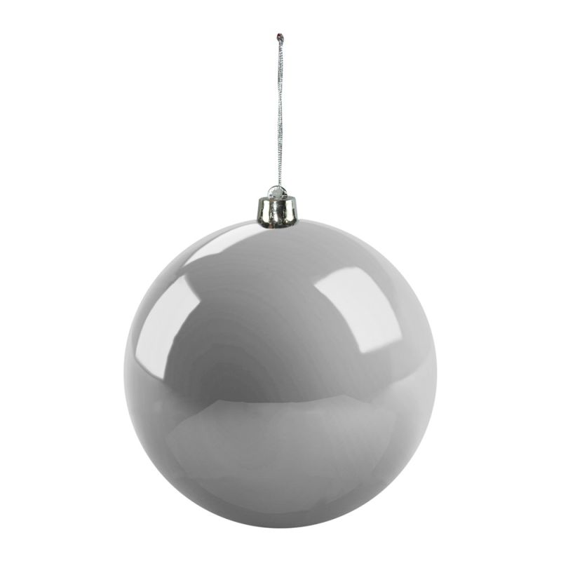 Decorative sphere, PVC, silver, dia 14 cm, 1 pc | Megatek