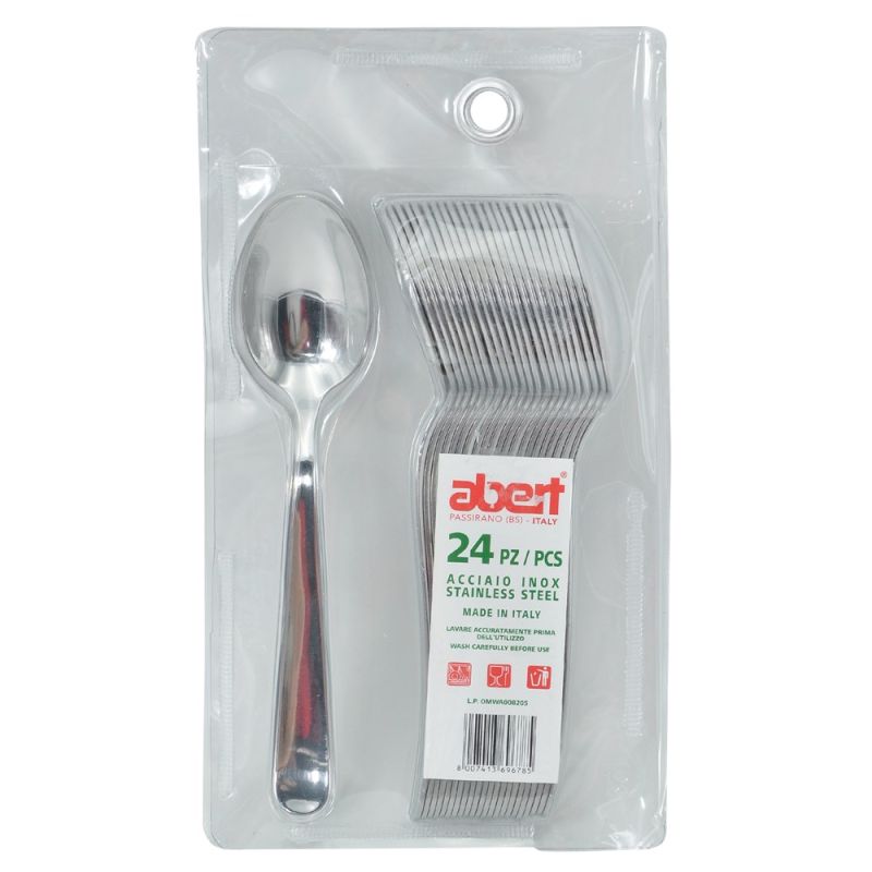 Spoon set BLISTER (24pc), Silver | Megatek